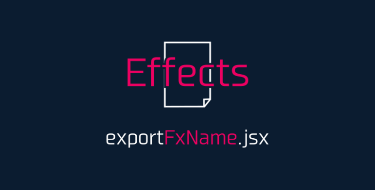 使用エフェクト一覧をテキストファイル出力するスクリプト「exportFxName.jsx」 | SHADECO